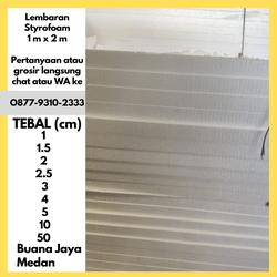 Jual Lembaran Styrofoam 1m x 1m Tebal 1 2 3 4 5 10 50 cm Sterofoam ...