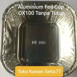 Promo alumunium foil cup OX 100 + tutup mika - OX100 PREMIUM - Kota Cimahi - food foil ...