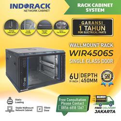 Jual Wallmount Rack INDORACK Single Door Rak Server 6U Depth 450mm ...