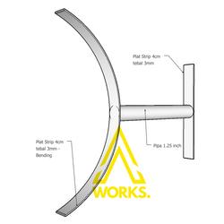 Jual BRACKET TIANG TANAM UNTUK NEON BOX UKURAN 60 - 100 CM - 50 - 60CM ...