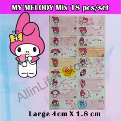 Jual Stiker Label Nama Anak Vinyl Waterproof Lucu - My Melody, Vinyl ...