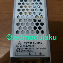 Jual power supply 12v 20a slim psu 12v 20a jaring tanpa fan body slim ...