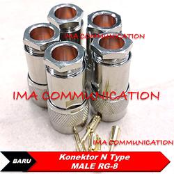 Jual Konektor N Male to RG-8 Sambungan Connector RG8 N Cowo Jarum Radio Rig - Jakarta Barat ...
