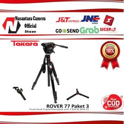 Promo Takara ROVER 77 2 in 1 Traveller Fluid Head Video Tripod Monopod ...