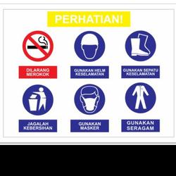 Jual akrilik sign board gambar gunakan apd alat pelindung diri - Kota ...
