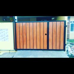 Jual pagar sliding pagar dorong woodplank motif kayu - Kota Tangerang ...