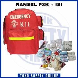 Jual Tas Ransel P3K Merah Emergency Kit + Isi Lengkap First Aids Type A ...