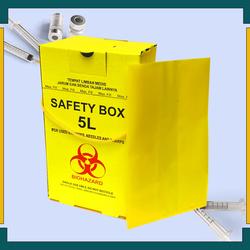 Jual Safety Box, Kotak Limbah Medis, Kotak Infeksius 5 Liter - Kota ...