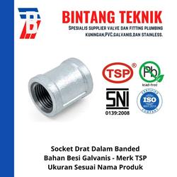 Jual SOCKET GALVANIS 1 1/4" INCH BESI / SOCK DRAT DALAM 1 1/4" GALVANIS ...