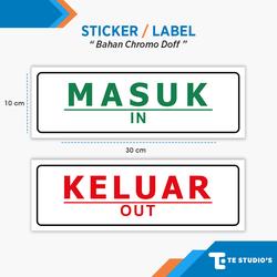 Promo Stiker Keluar Masuk Rambu Tanda Sign In Out Label Sticker K3 ...