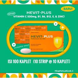 Promo Hevit Plus - Multivitamin C 500 Mg, B1, B6, B12, E dan Zinc ...