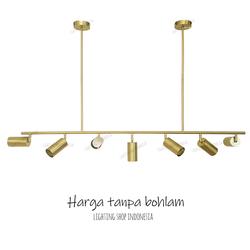 Jual Lampu gantung gold panjang 90cm spotlight sorot 5lampu cafe meja makan - Jakarta Pusat ...