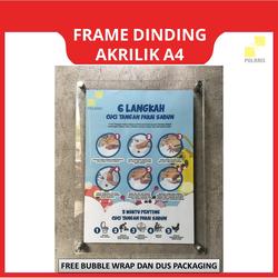 Promo Frame Dinding Akrilik / Bingkai Display Poster Akrilik Ukuran A4 ...