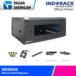 Jual NEW Wallmount 4U Indorack Single Door 500mm WR5004S Rack Server ...