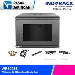 Jual Wallmount Rack 8U Depth 600mm Single Door INDORACK WIR6008S ...