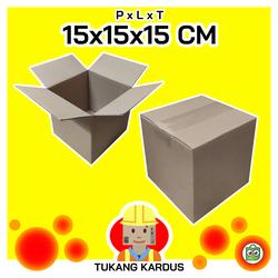 Jual KARDUS BOX uk 15x15x10 CM Kotak Packaging Corrugated SHEET POLOS ...