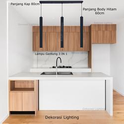 Jual Lampu gantung panjang 50cm 80cm 3in1 sorot dekorasi minimalis - Kop Panjang50cm, Hitam 3in1 ...
