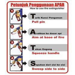 Jual Stiker Petunjuk Penggunaan APAR Safety Sign Sticker A5 - Kota ...