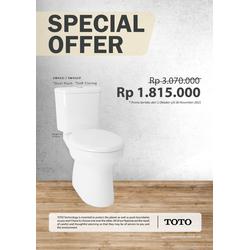 Jual CLOSET DUDUK TOTO CW 422 J / KLOSET DUDUK TOTO CW422J DUAL FLUSH ...