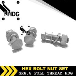 Jual HEX BOLT NUT SET FULL THREAD GRADE 8.8 HOTDIP (HDG) M16 - Kab ...