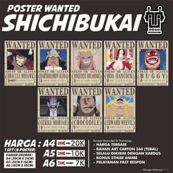 Jual Poster Anime Bounty One Piece - WANTED Poster Character/bingkai ...