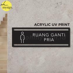 Jual Sign Akrilik Ruang Rapat Meeting Laser Cut UV Print Modern Label ...