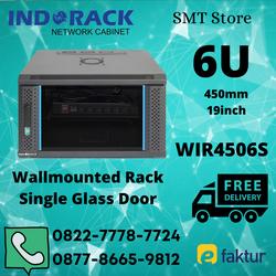 Jual Indorack Wallmount Rack 6U Single Glass Door 19" Depth 450mm ...