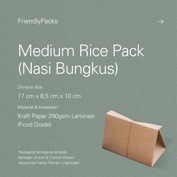 Jual Rice Pack / Food Box Kraft Packaging / Kotak Makanan / Bungkus ...