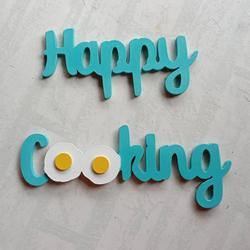 Jual Hiasan Dinding Dapur Tulisan Happy Cooking - Jakarta Barat ...