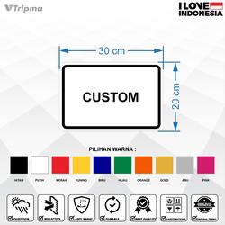 Jual Rambu Sign Custom 30cm x 15cm - Akrilik + Sticker Reflective ...