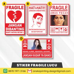 Jual STICKER FRAGILE LUCU | STIKER JANGAN DIBANTING - 5x5 CM, TEMPLATE ...