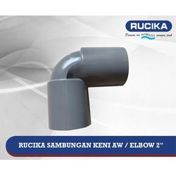 Jual Sambungan Pipa Fitting PVC Knee Knie AW 2 " Elbow AW 2 Inch Rucika - Jakarta Selatan ...