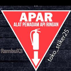 Jual stiker sign k3 segitiga APAR. 21x 17cm Petunjuk tabung pemadam api ...