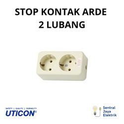 Jual Uticon Stop Kontak Arde 2 Lubang dengan Steker + Saklar ST-128 SW ...