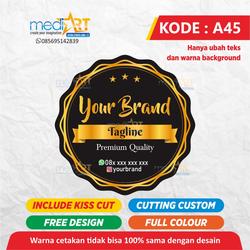 Jual STIKER LABEL BULAT/KOTAK Kemasan makanan Produk Chromo A3 - 2x2 cm ...