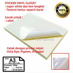 Jual STICKER VINYL GLOSSY A3 130 gsm / STIKER VINIL GLOSSY A3 130 gr ...