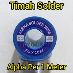 Jual Timah Solder Alpha /Alfa dia 0.8mm 0,8mm Flux Core Solder wire (60 ...