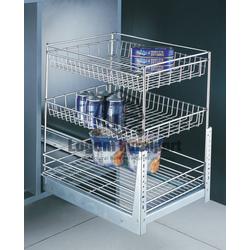 Jual DRAWER BASKET CABINET 270 MM RAK BUMBU BOTOL TARIK SPICE RACK 3 ...