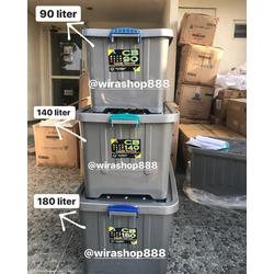 Promo BOX CONTAINER 90 LITER + RODA - Promo / Box Serbaguna 90L - Hitam ...
