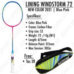 Jual RAKET BADMINTON RAKET LINING WINDSTORM 72 ORIGINAL!! - Metallic ...
