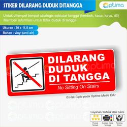 Jual Stiker Sign Dilarang Duduk Di Lantai / Dilarang Duduk Di Tangga ...
