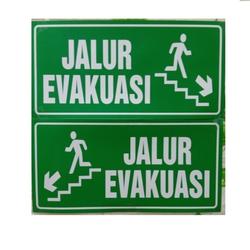 Jual sign stiker jalur evakuasi tangga / sign sticker rambu pintu darurat - 30x15 - Jakarta ...