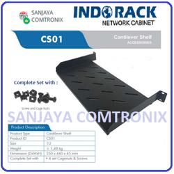 Jual CS02 - Cantilever Shelf, 1U Depth 350mm 19" - INDORACK - Jakarta Pusat - Nusa Rackindo ...