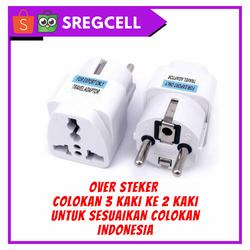 Jual OVER STEKER ADAPTOR KAKI 3 KE 2 INDONESIA CONVERTER COLOKAN ...