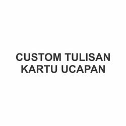 Jual Kartu Ucapan bahan PVC Custom Satuan/Penambahan Tulisan - Jakarta ...