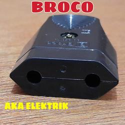 Jual 334LN Kontra Steker Colokan Female Gepeng Hitam Mini Broco - Kota ...
