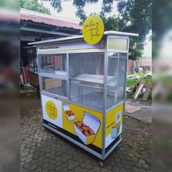 Jual Gerobak Aluminium Hitam/Coklat Tahu Aci Gorengan Tahu Crispy Tahu ...