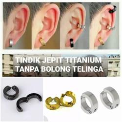 Jual Anting Jepit Magnet Tanpa Tusuk / Anting Tusuk Pria Titanium Ori ...