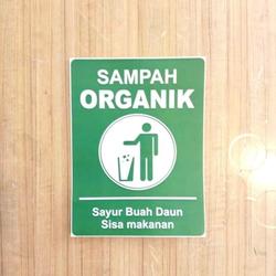 Jual sign stiker sampah organik / sticker sampah sayur buah sisa ...