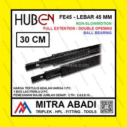 Jual Rel Laci Double Track Huben FE 30 mm Ball Bearring Full Extention ...